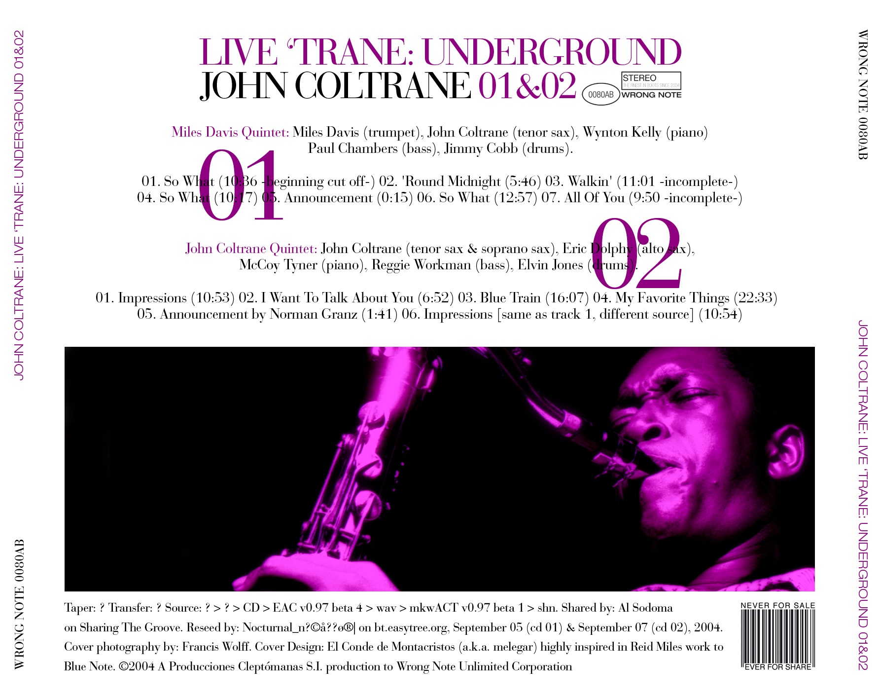 John Coltrane – Live Trane Underground 1 – 2 – Jerry Scott