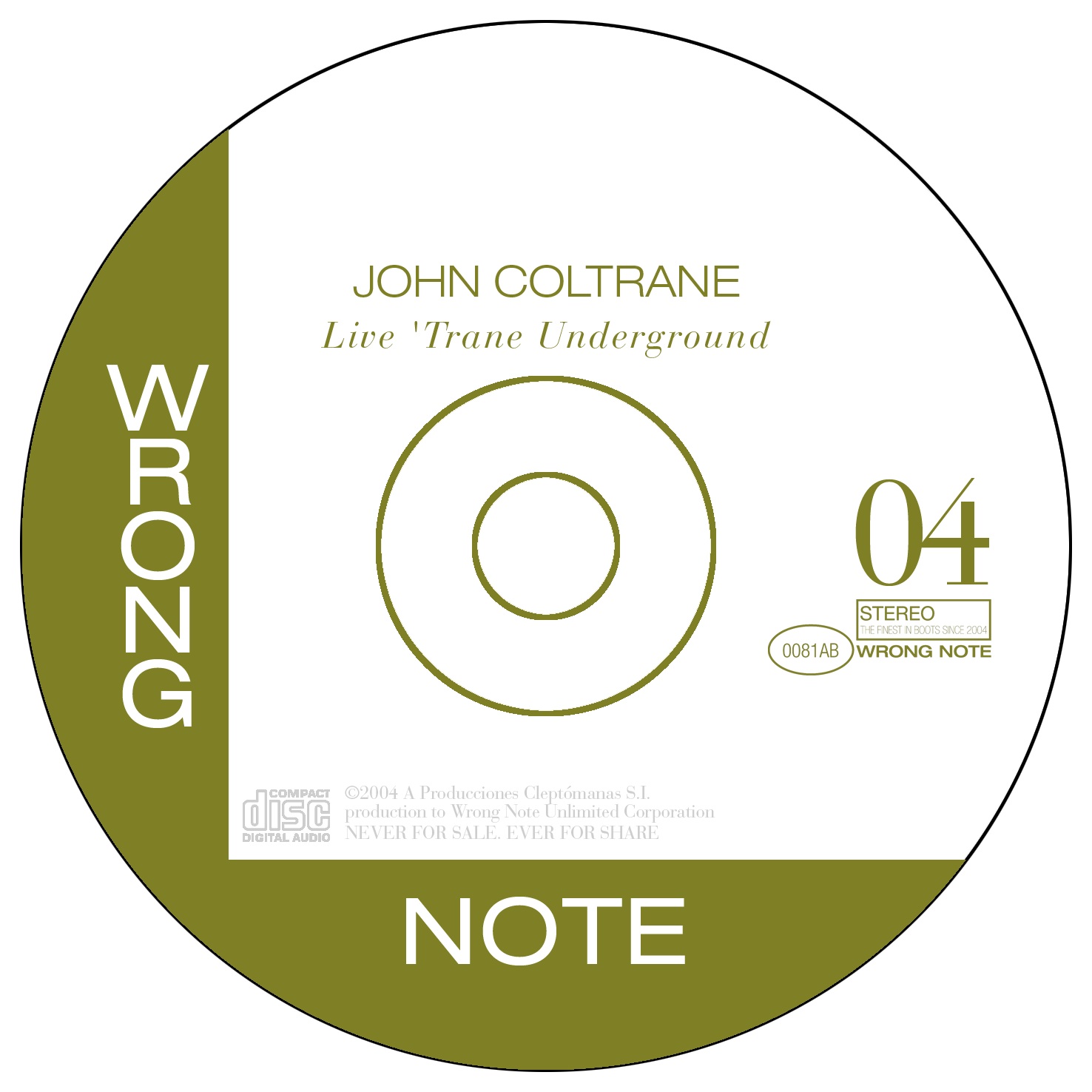 John Coltrane – Live Trane Underground 3 – 4 – Jerry Scott